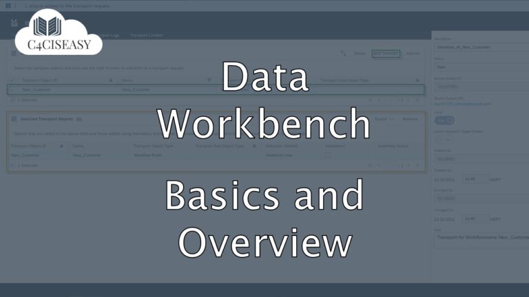 Sap Sales Cloud C4c Is Easy Data Workbench Basics And Overview