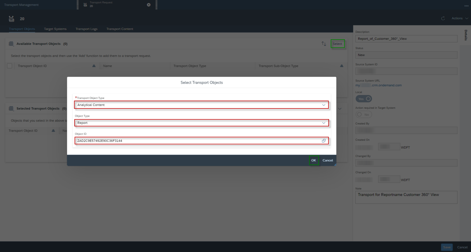 C4CIsEasy - SAP C4C Transport Management for Reports