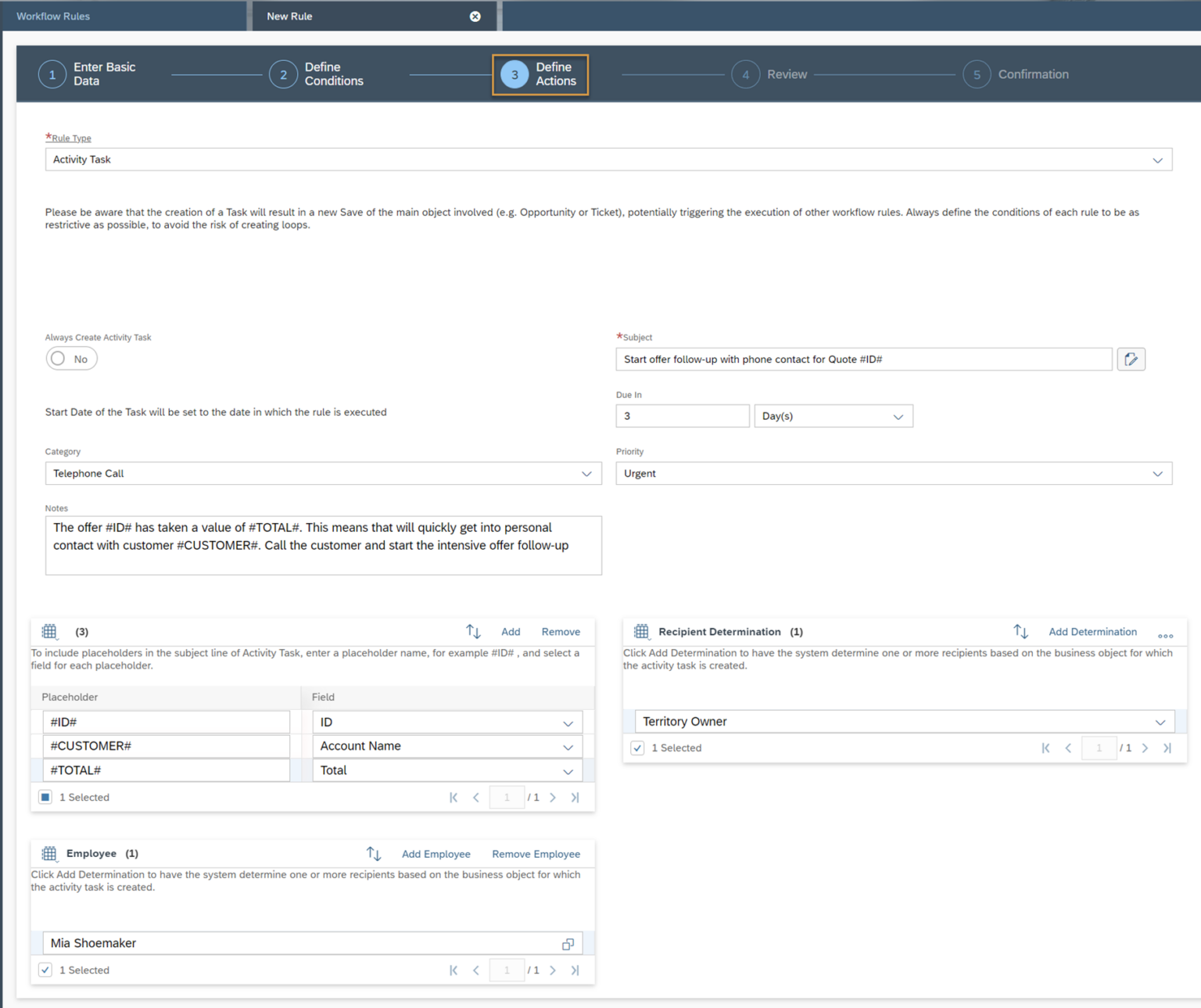 SAP Sales Cloud - C4C Is Easy - Creation of a Workflow